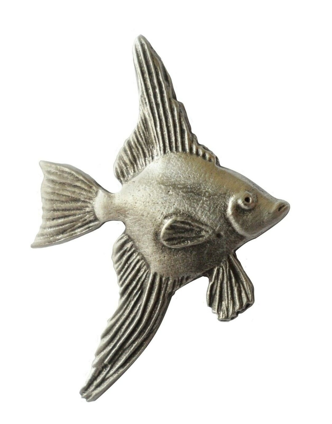 Angel Fish Pewter Pin Badge - Hand Made in the United Kingdom - Etsy