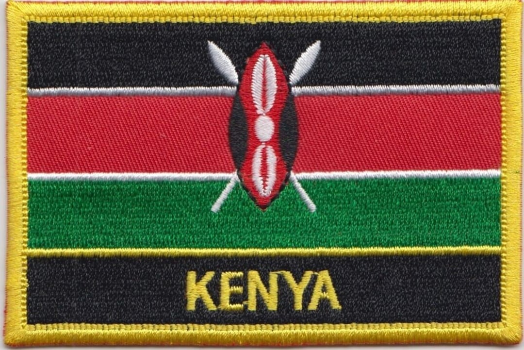Kenya Flag Rectangular Embroidered Patch - Etsy