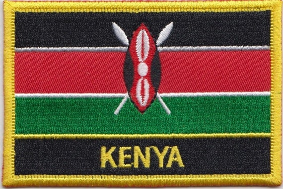Kenya Flag Rectangular Embroidered Patch - Etsy