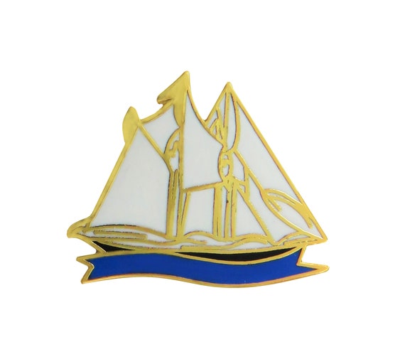 Sailing Boat Schooner Pin Badge | Etsy