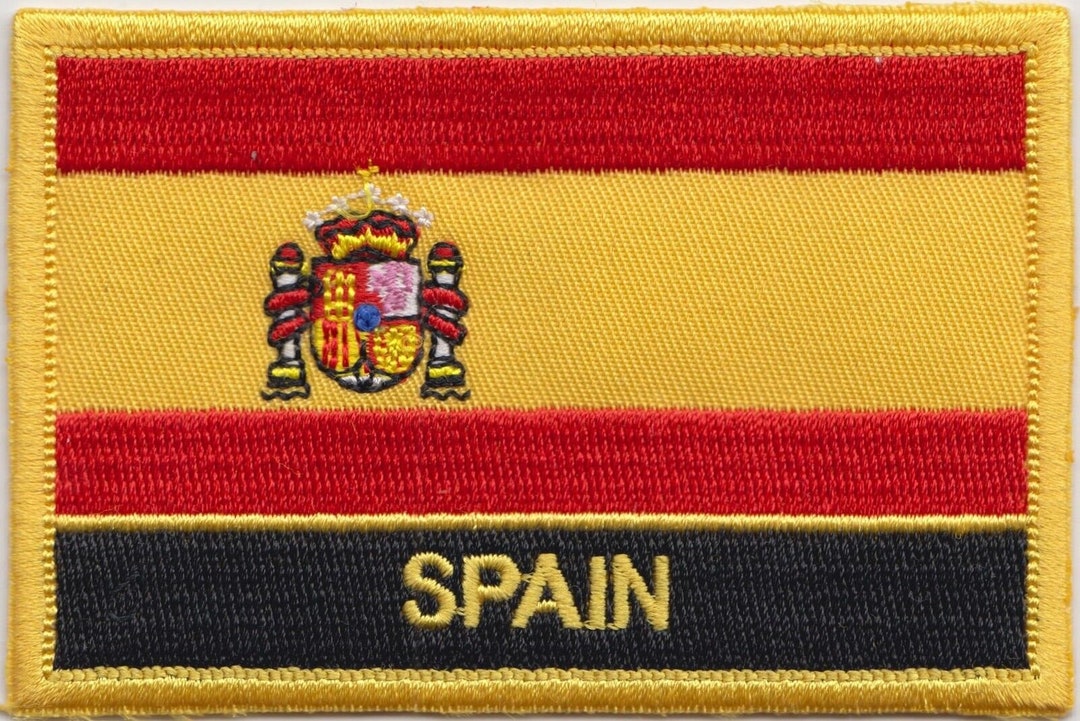 Spain State Flag Rectangular Embroidered Patch - Etsy