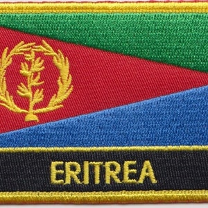 Eritrea Flag Rectangular Embroidered Patch - Etsy