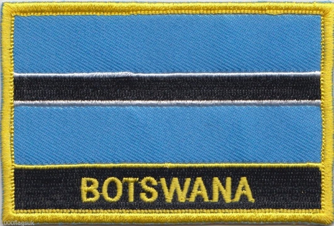 Botswana Flag Rectangular Embroidered Patch - Etsy