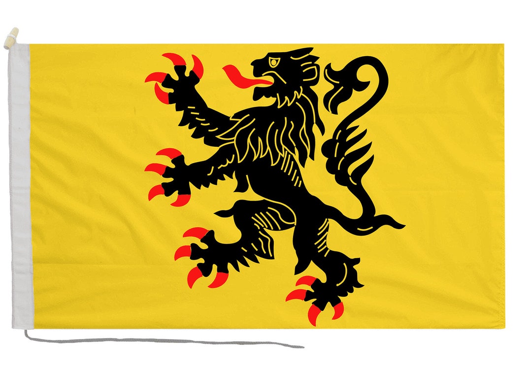 Nord-pas-de-calais Flag With Eyelets or Rope and Toggle - Hand Made in ...