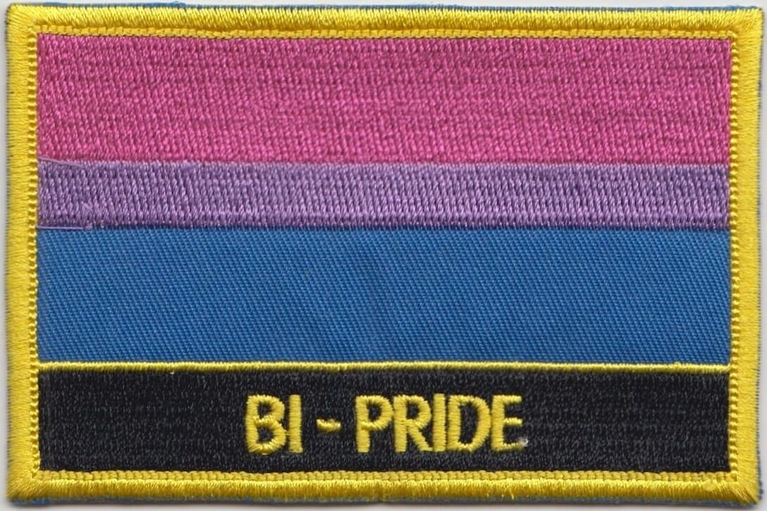 Bisexual Bi-Pride Flag Rectangular Embroidered Patch - Etsy Portugal