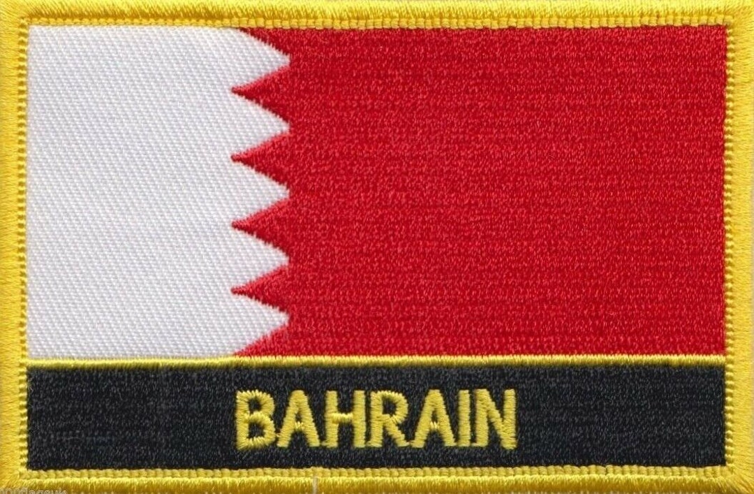 Bahrain Flag Rectangular Embroidered Patch - Etsy