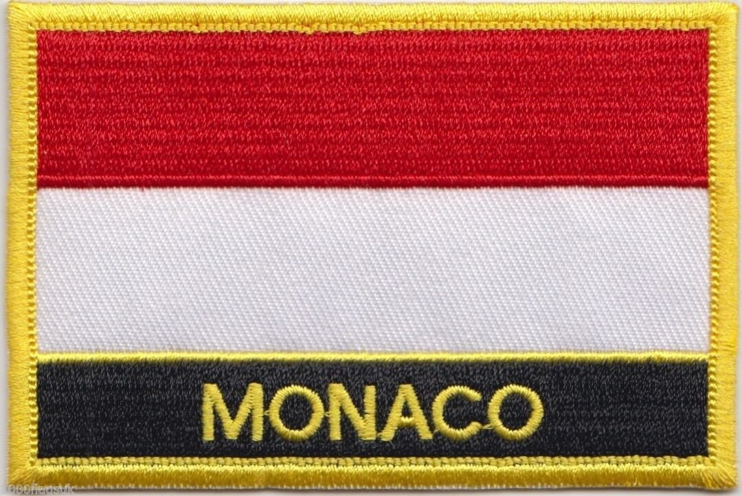 Monaco Flag Rectangular Embroidered Patch - Etsy