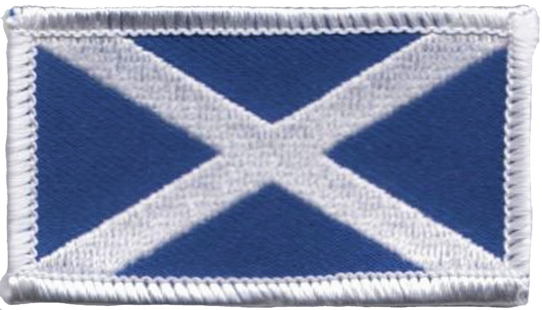 Scotland Saltire Small Rectangular Embroidered Patch - Etsy