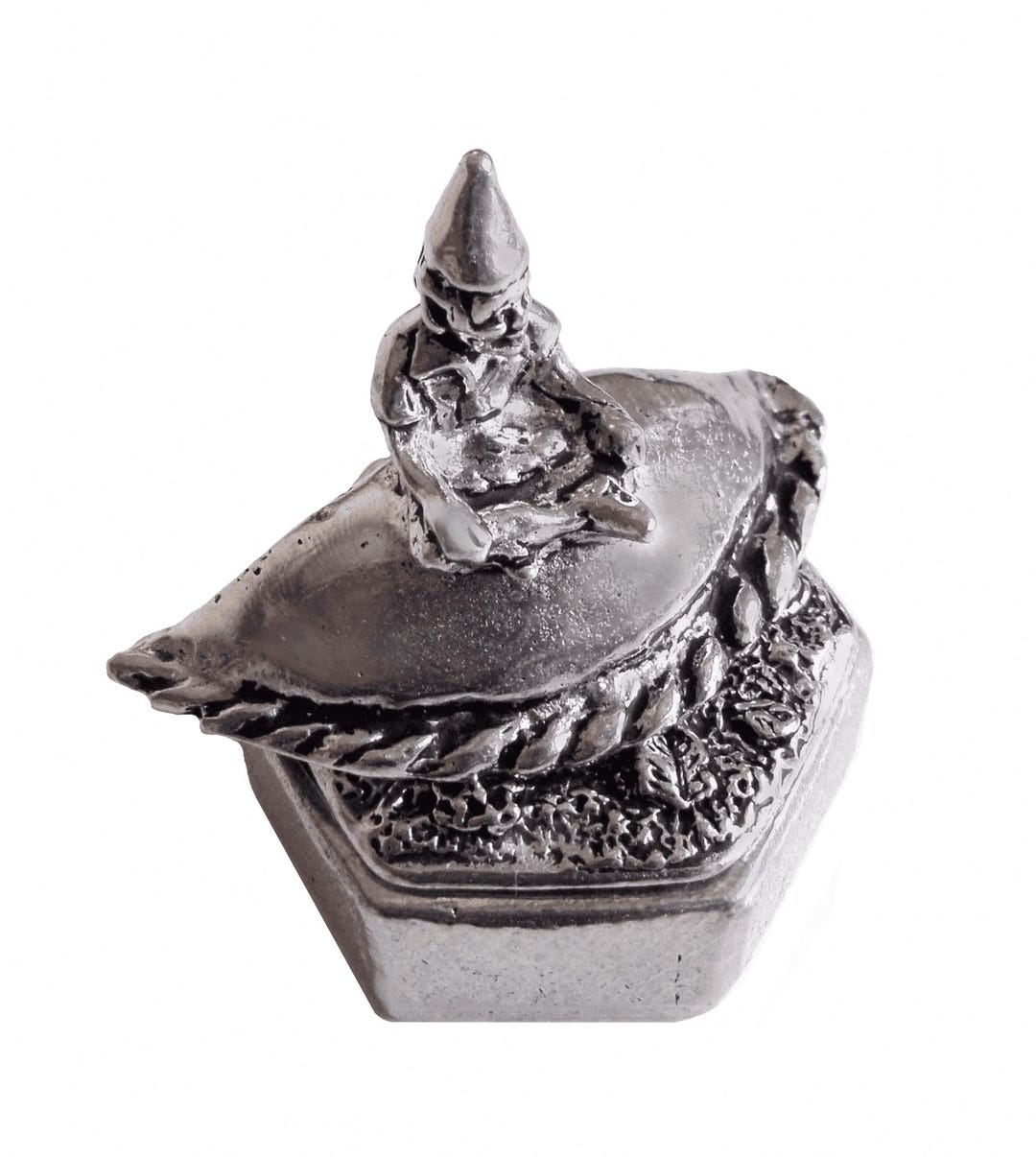 Cornish Piskey Pixie on Pasty Pewter Trinket Box - Hand Made in ...