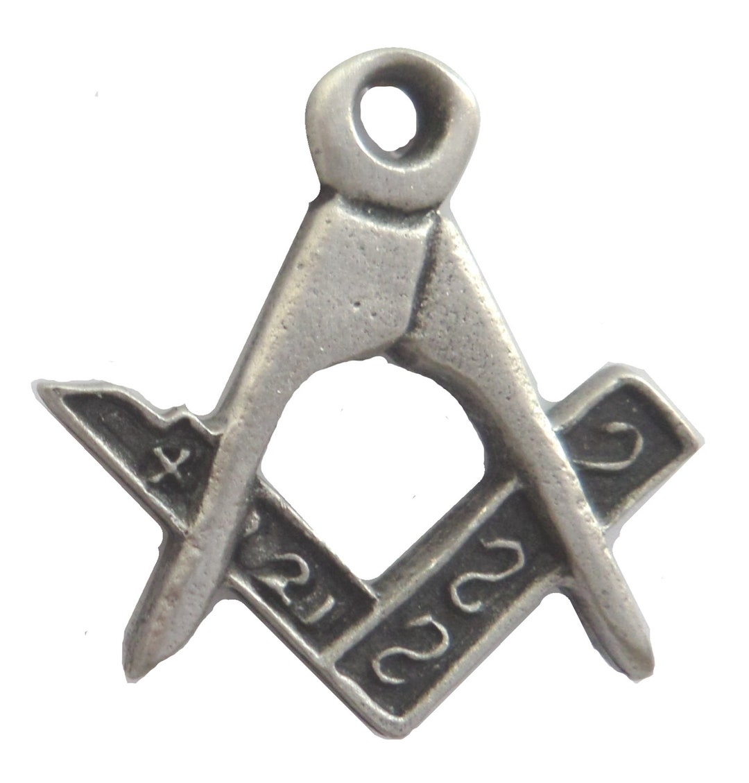 Square and Compasses Masonic Freemasonry Pewter Pin Badge - Hand Made ...