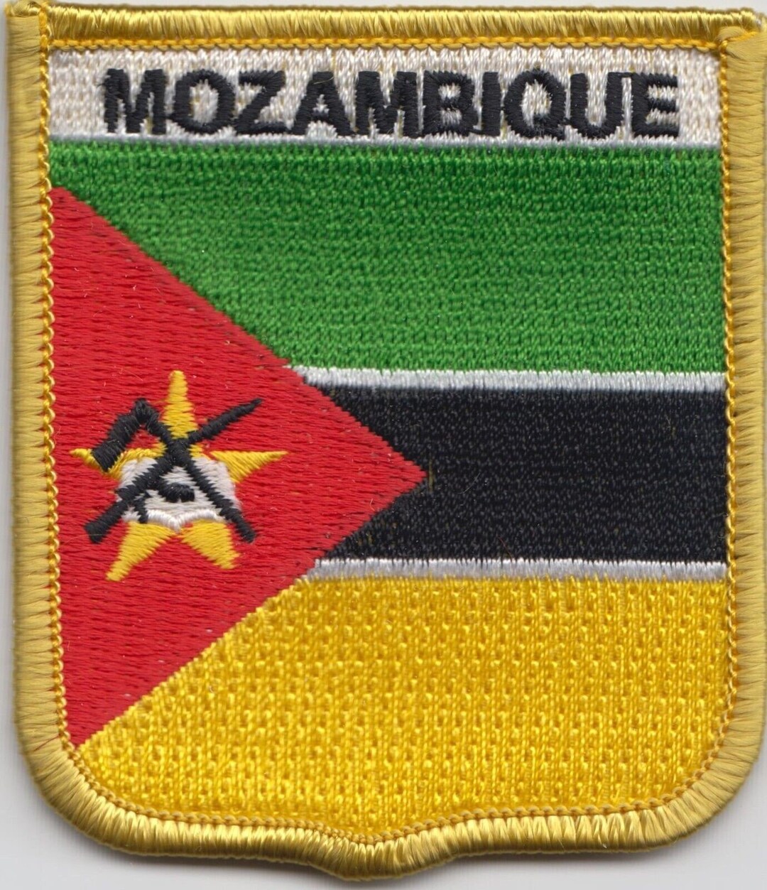 Mozambique Shield Embroidered Patch - Etsy