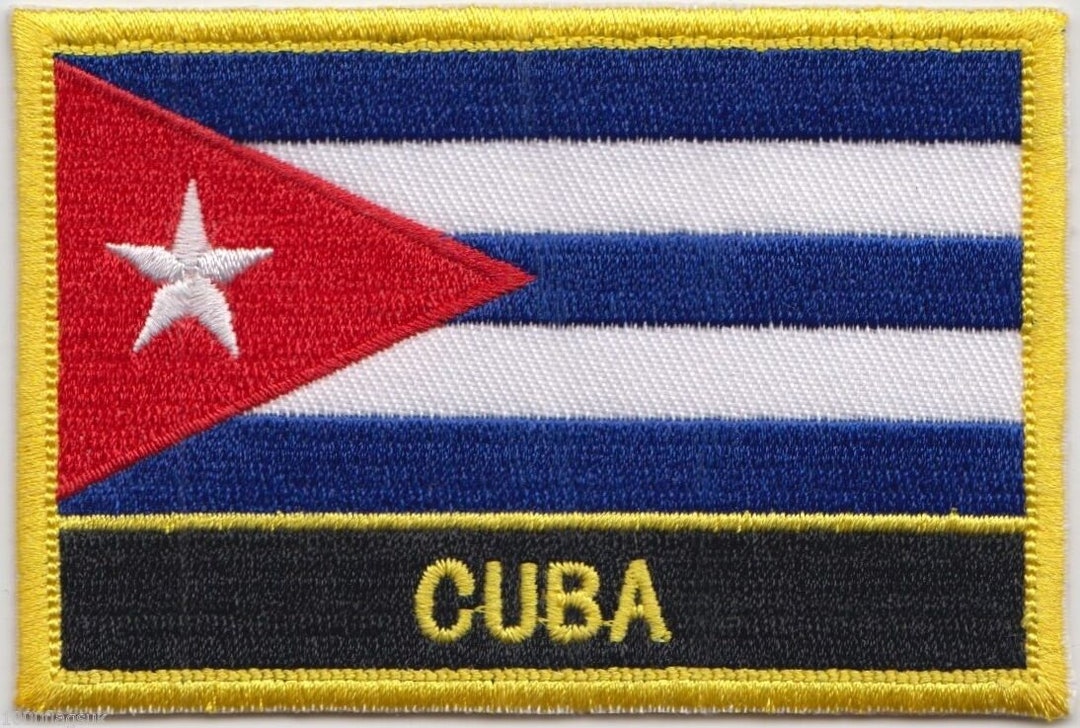 Cuba Flag Rectangular Embroidered Patch - Etsy