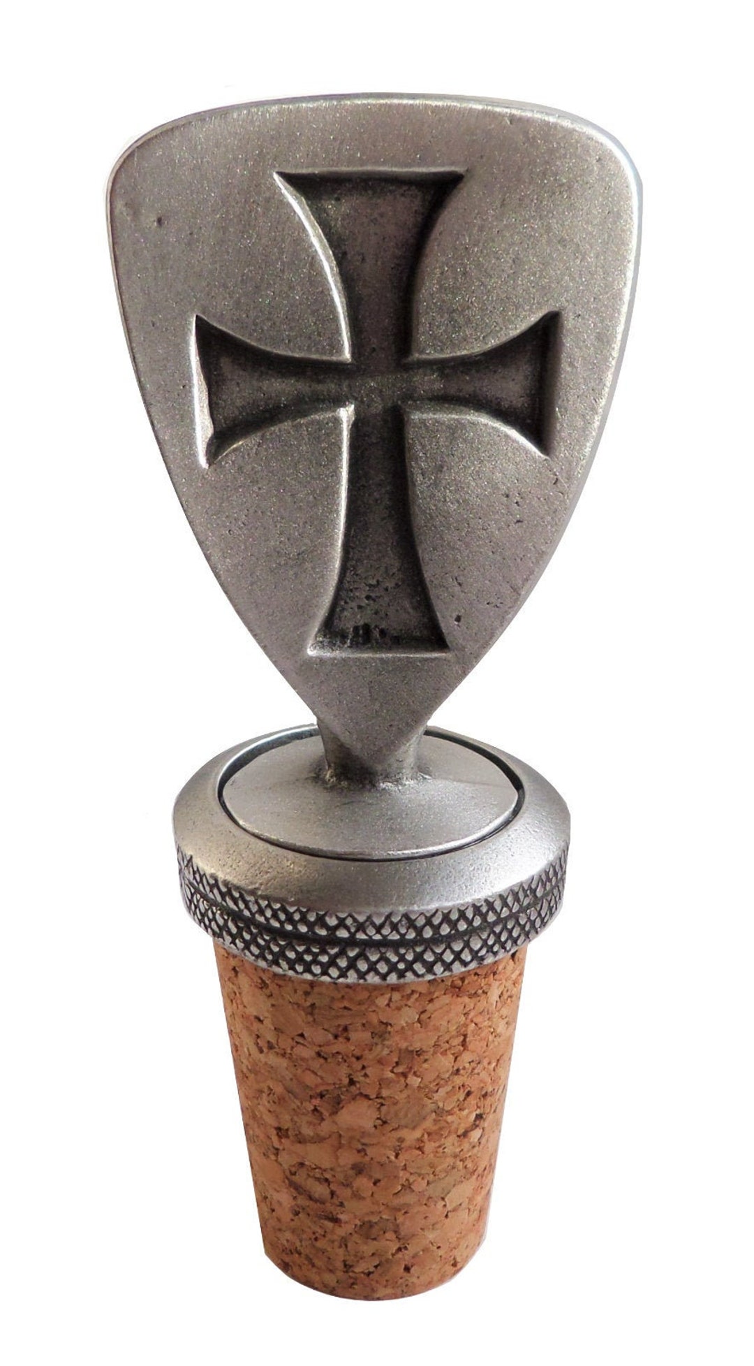 Knights Templar Cross Pattée Shield Pewter and Cork Wine - Etsy