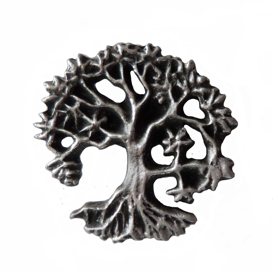 Tree of Life Yggdrasil Pewter Pin Badge - Hand Made in the United ...