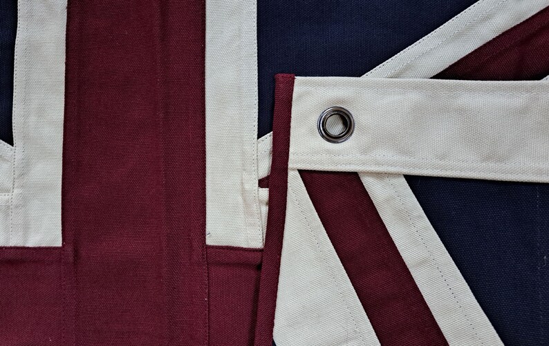 United Kingdom UK Union Jack Fully Sewn Vintage Style Cotton Flag ...