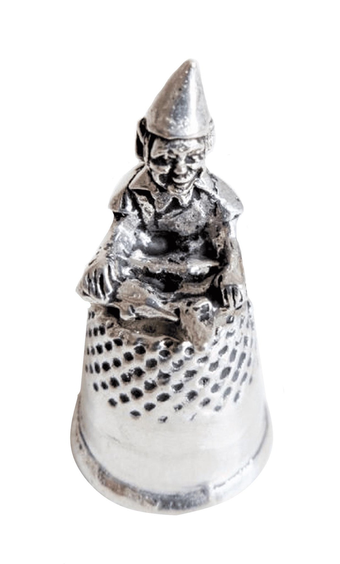 Piskey Pixie Sewing Thimble Solid Pewter Ornament - Hand Made in ...