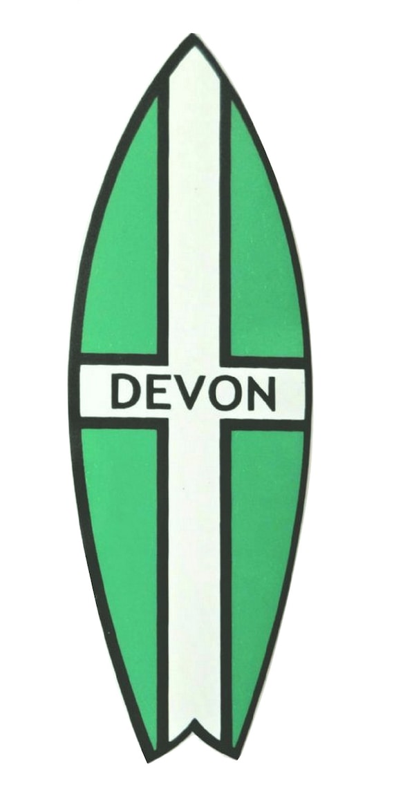 Devon County Flag Car Sticker Surfboard external Made in | Etsy