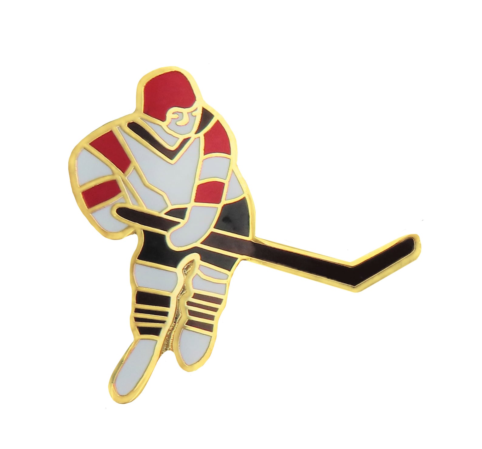 Ice Hockey Player Pin Badge - Etsy UK