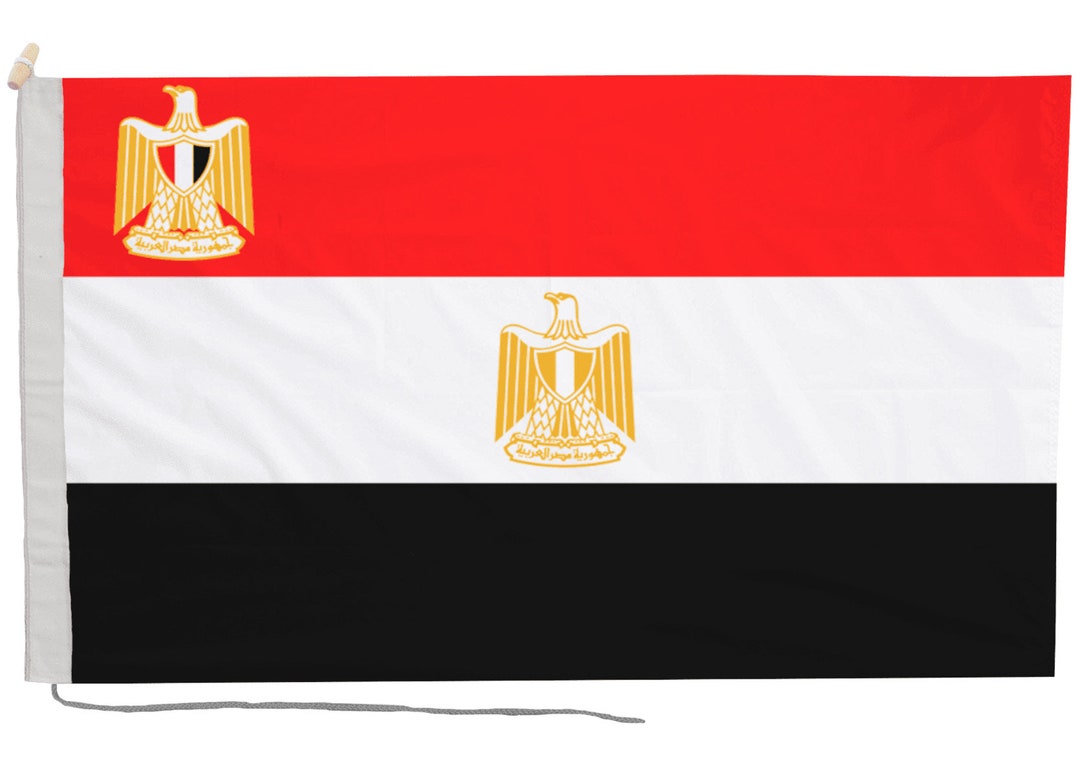 Egypt Presidential Flag With Eyelets or Rope and Toggle - Hand Made in ...