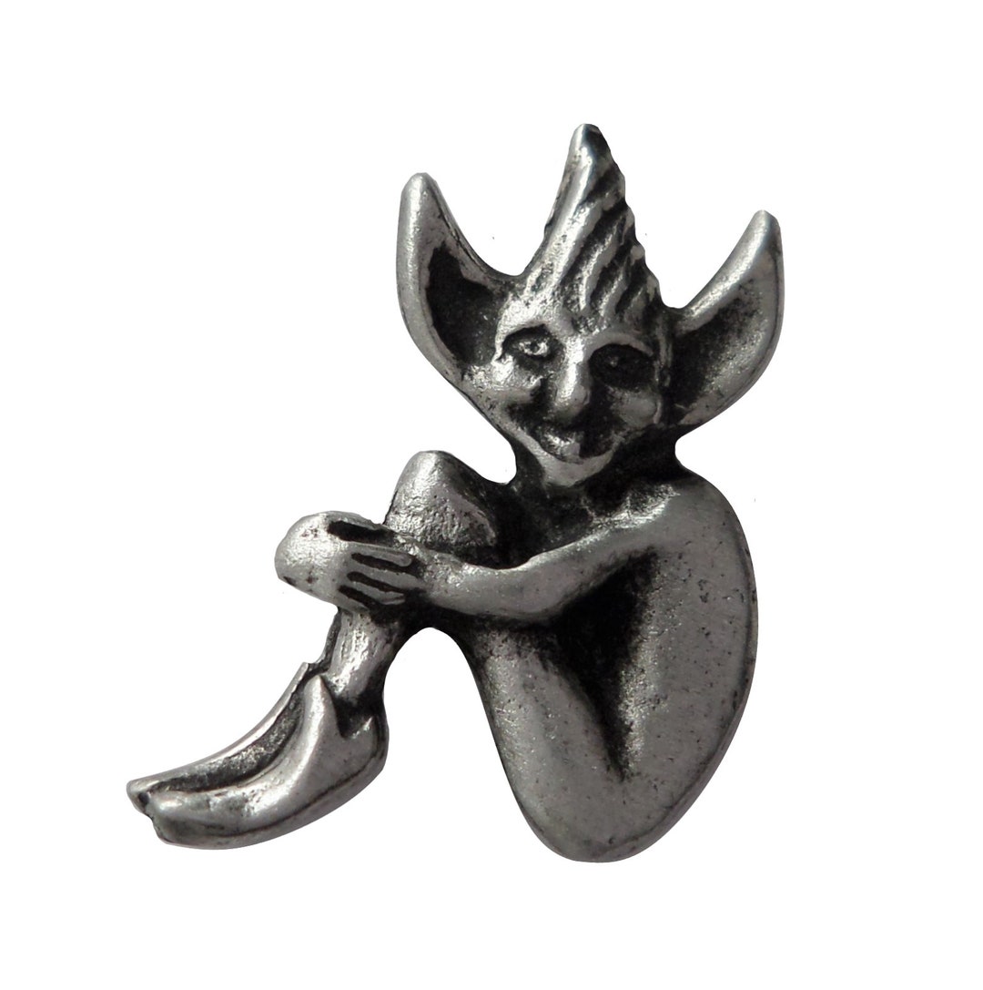 Cornish Pixie Piskie Lucky Pewter Pin Badge - Hand Made in the United ...