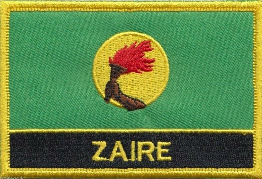 Zaire 1971 - 1997 Flag Rectangular Embroidered Patch - Etsy