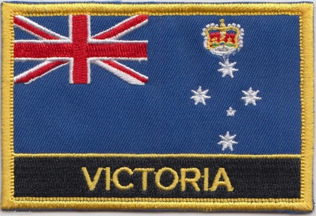 Victoria Flag Rectangular Embroidered Patch - Etsy