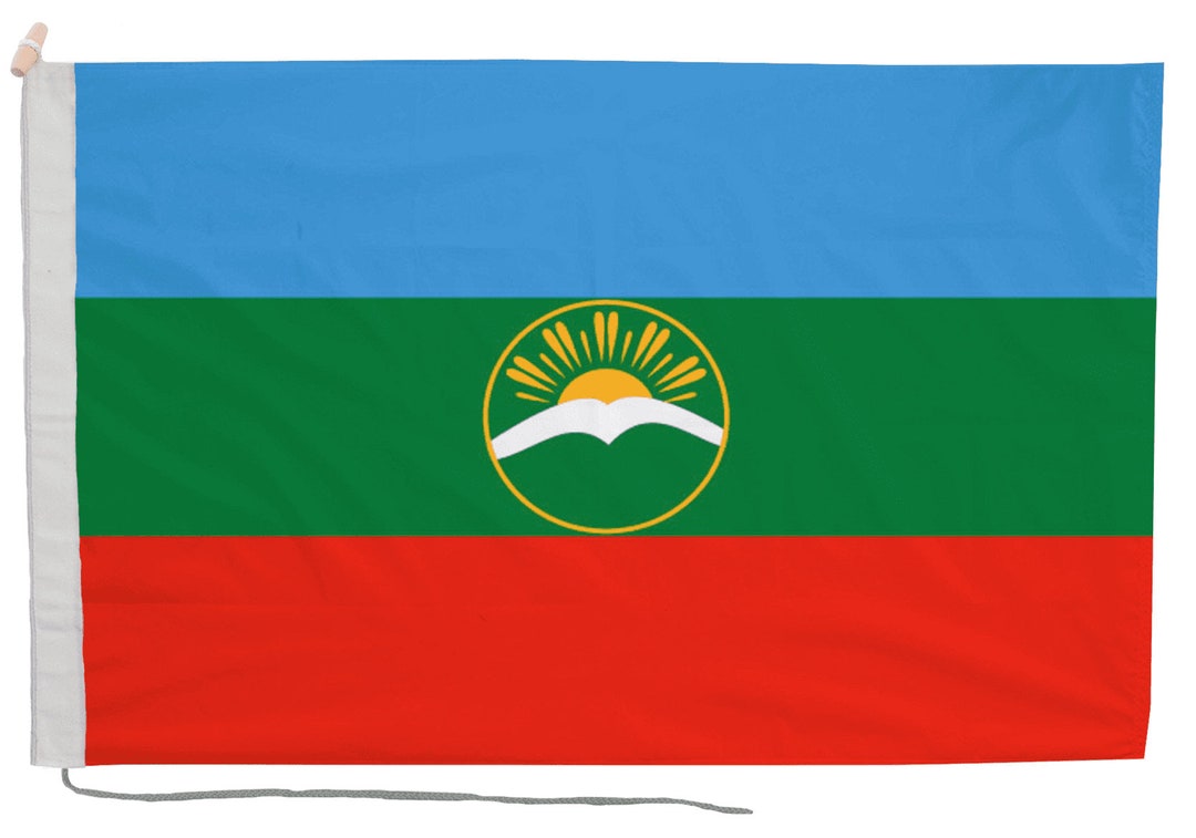 Karachay-cherkess Flag With Eyelets or Rope and Toggle - Hand Made in ...