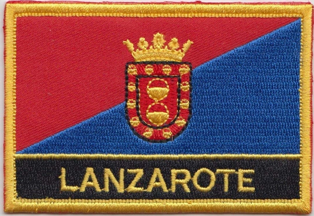Lanzarote Canary Islands Flag Rectangular Embroidered Patch - Etsy