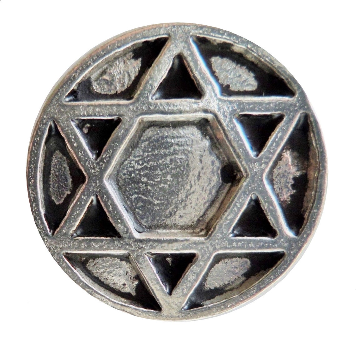 Star of David Pewter Pin Badge Hand Made in Cornwall - Etsy