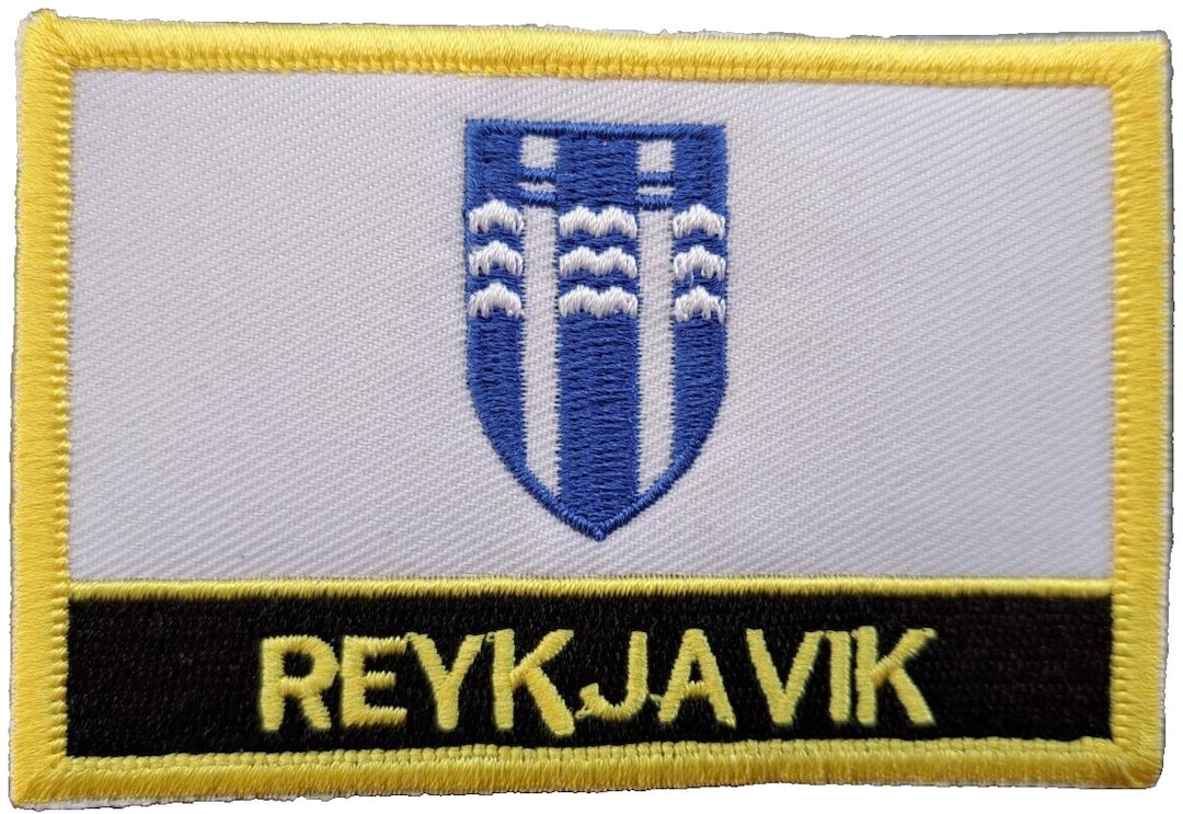 Reykjavík Iceland Flag Rectangular Embroidered Patch - Etsy