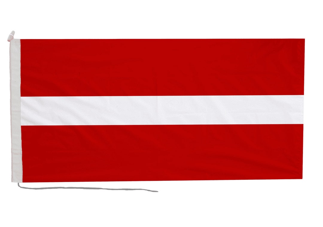 Latvia Flag With Eyelets or Rope and Toggle - Hand Made in the UK - Etsy