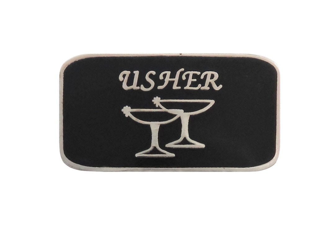 Usher Wedding Pin Badge - Etsy