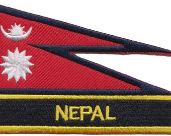 NEPAL FLAG PATCH Iron-on Embroidered Applique Top Quality - Etsy