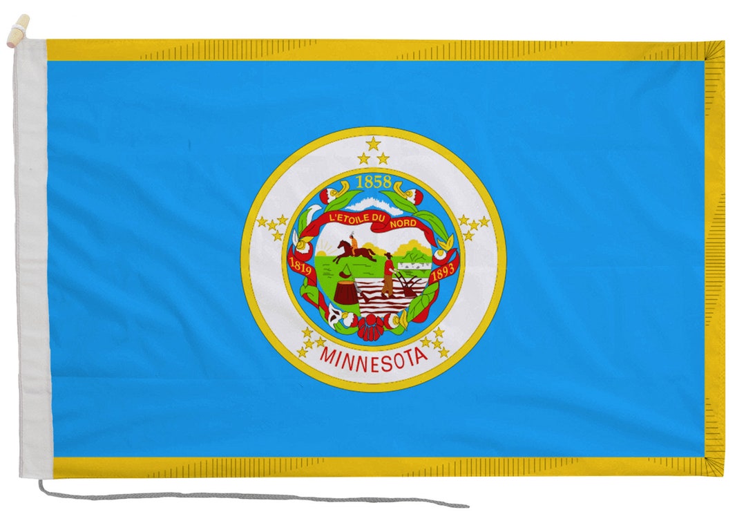 Minnesota Flag With Eyelets or Rope and Toggle - Hand Made in the UK - Etsy