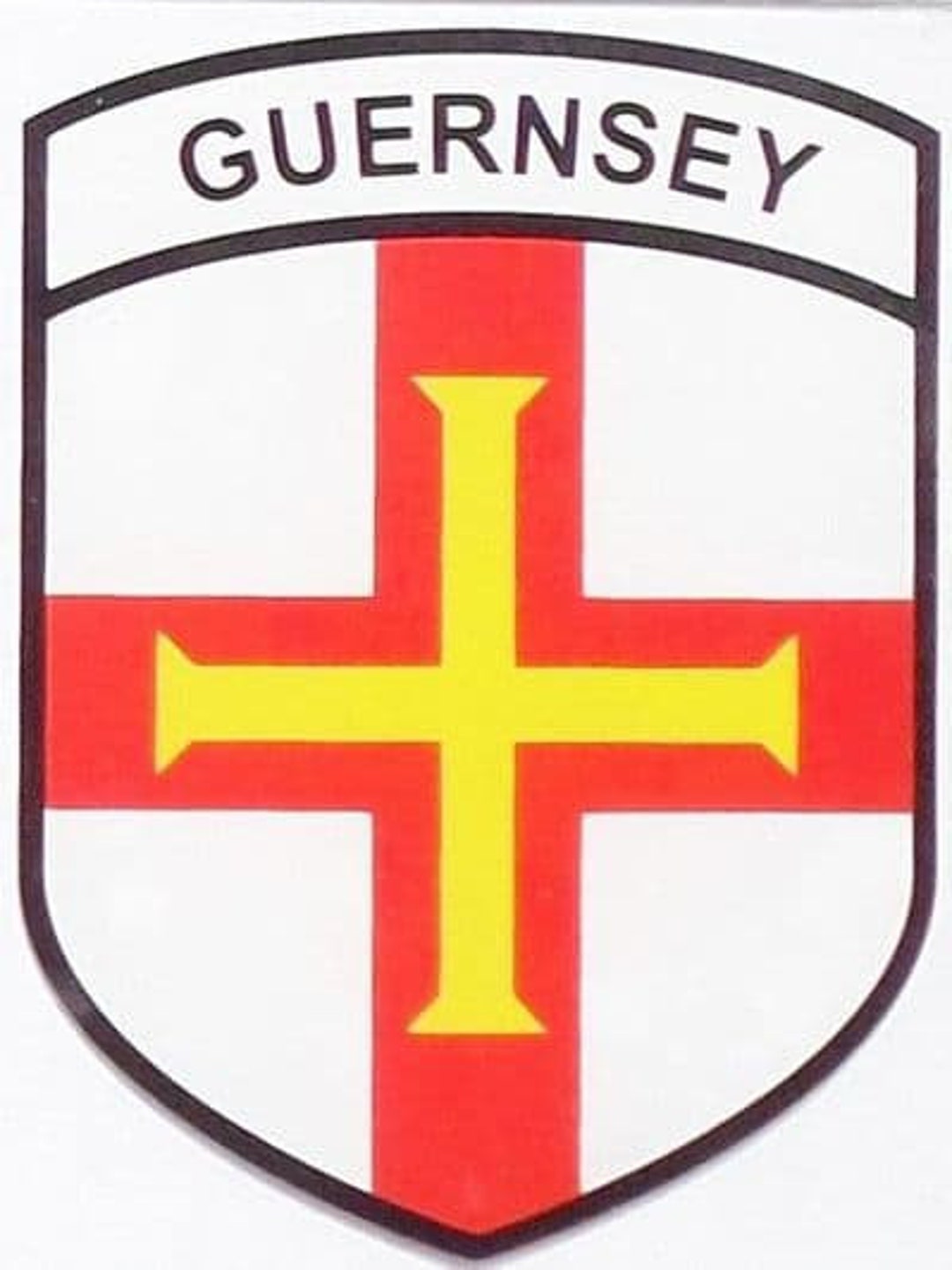 Guernsey Flag Car Sticker - Self-cling - Etsy