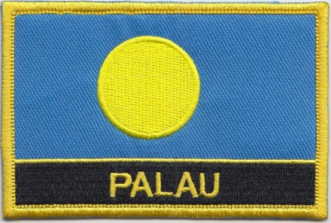 Palau Flag Rectangular Embroidered Patch - Etsy