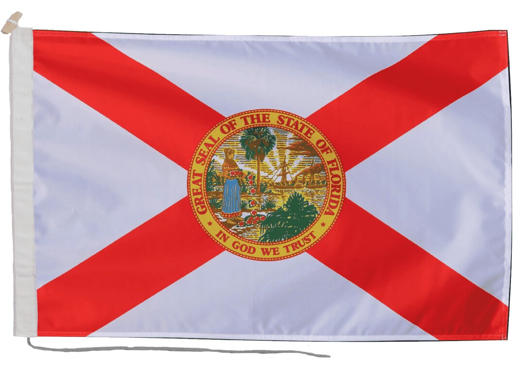 Florida Flag With Eyelets or Rope and Toggle - Hand Made in the UK - Etsy