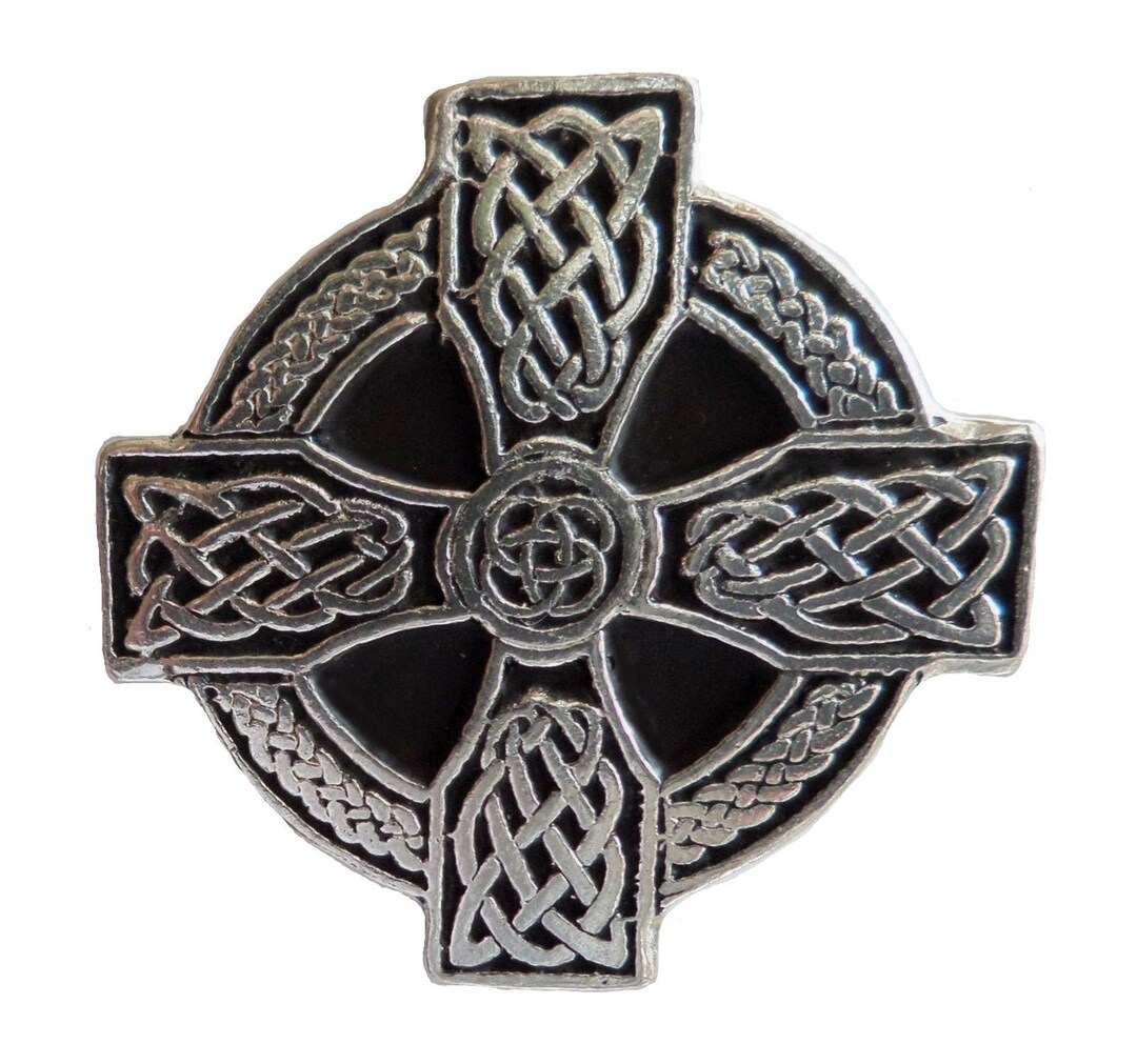 Celtic Wheelhead Cross Pewter Pin Badge - Hand Made in Cornwall - Etsy