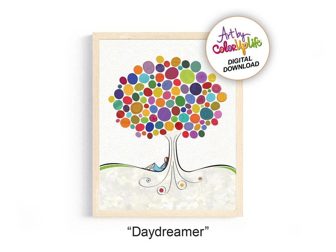 Colorful Tree PRINTABLE WALL ART, Instant Digital Download, 12 Sizes ...