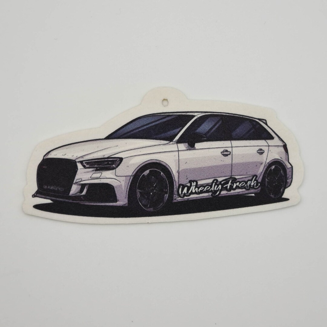 Audi RS3 | S3 | Car Air Freshener | White | Wheelyfresh | Car Gift ...