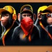 CANVAS WALL DESIGN Three Wise Monkeys Canvas Art,modern Wall Decor ...