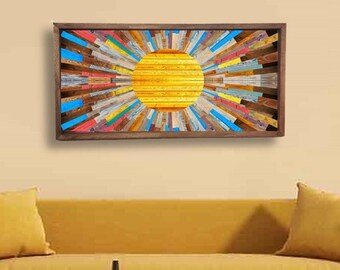 Wood Rising Sun Art - Etsy
