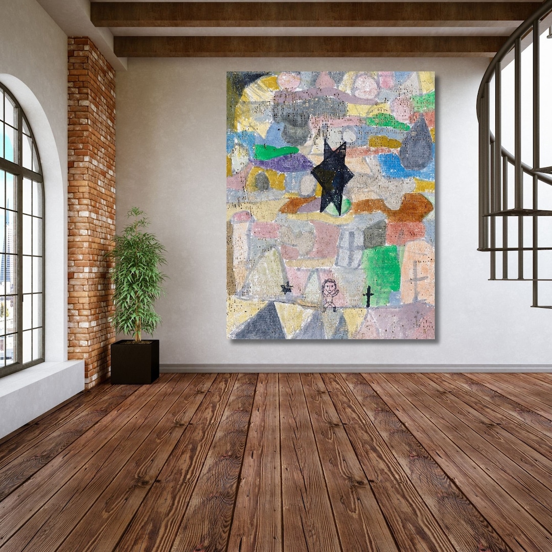 Paul Klee Under a Black Star (1918) Painting in High Resolution ...
