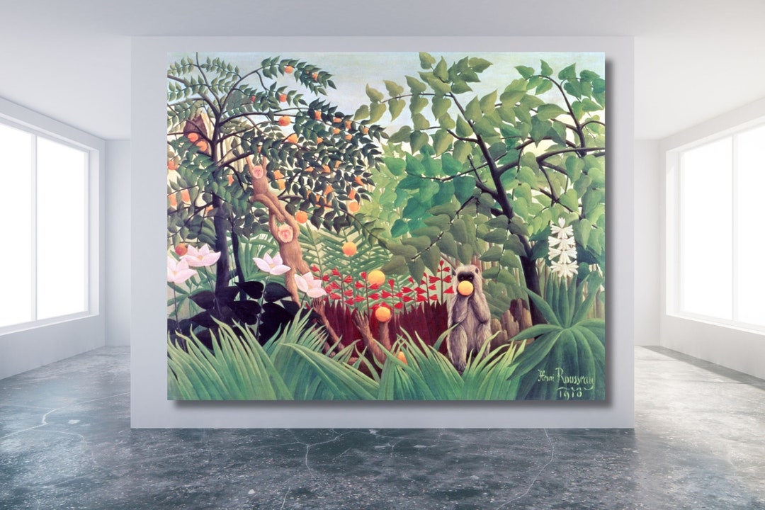 Henri Rousseau Exotic Landscape (1910) by Henri Rousseau Canvas Design ...
