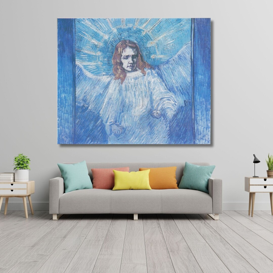 Vincent Van Gogh Wall Art,half Figure of an Angel After Rembrandt (1889 ...