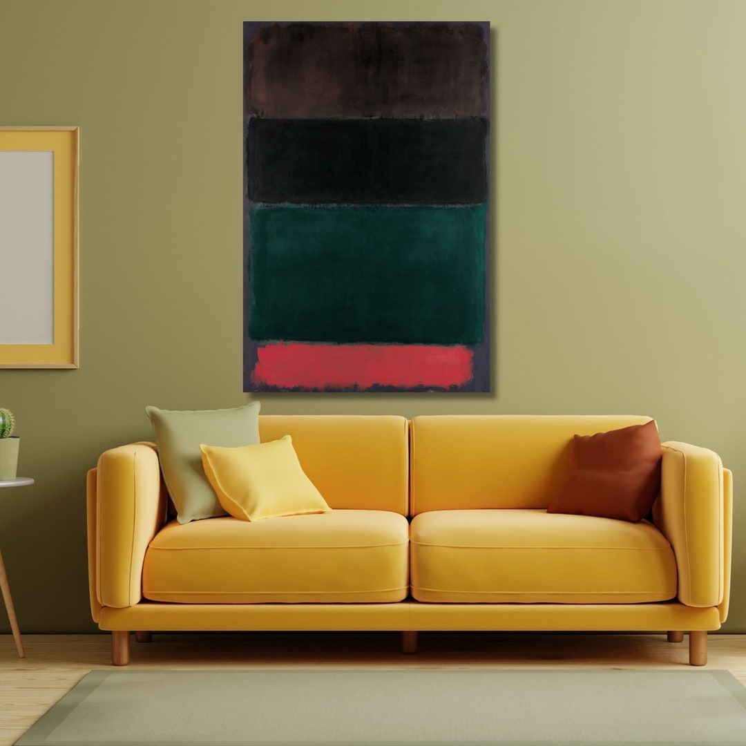 Mark Rothko Green Boho Canvas Design Rothko Style Poster Reproduction ...