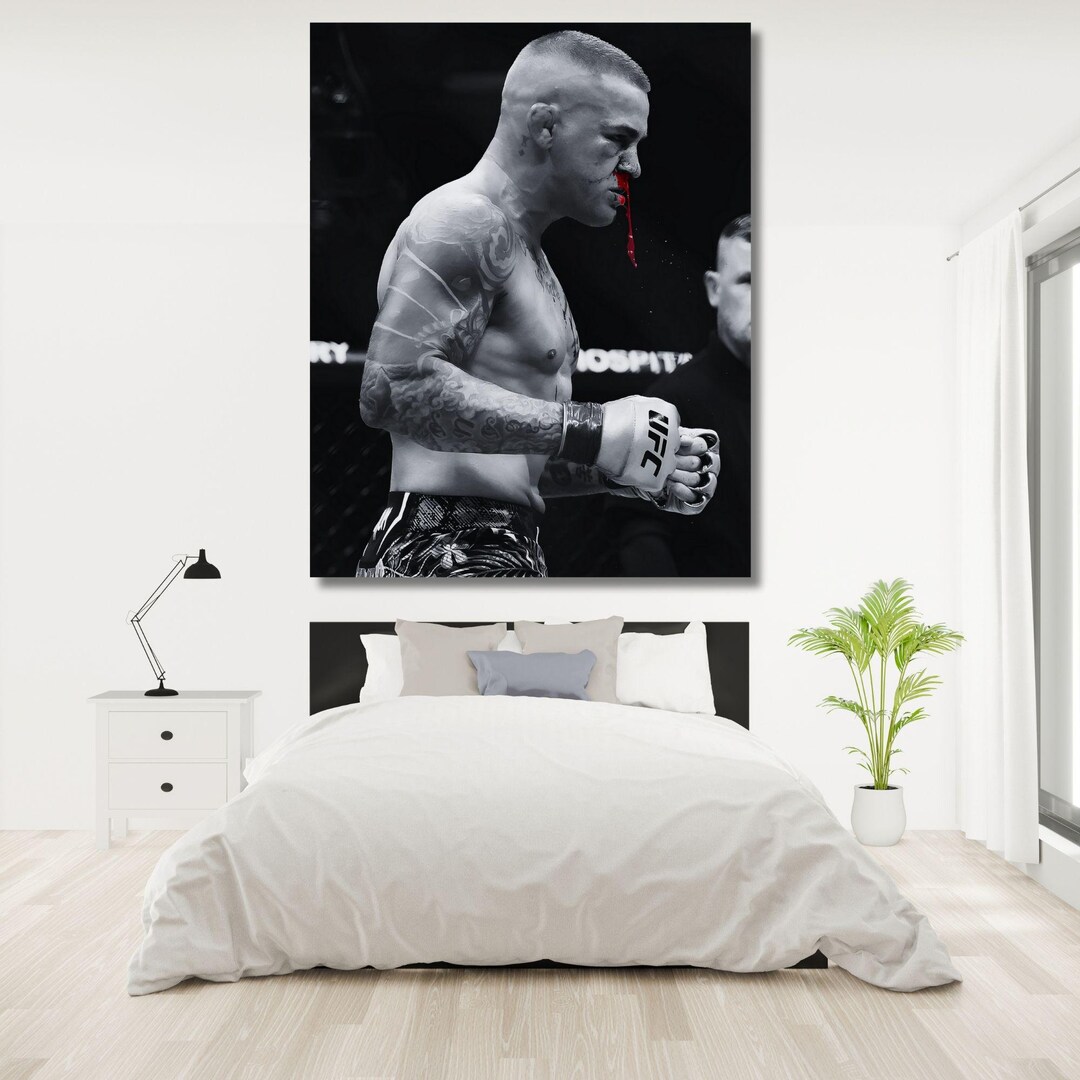 Dustin Poirier Black Red Blood Poster,ufc 302 Islam Makhachev Vs ...