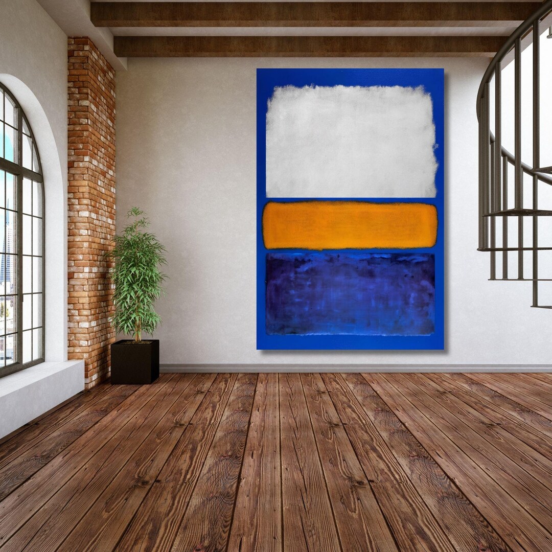 Mark Rothko Blue Boho Canvas Design Rothko Style Poster Reproduction ...