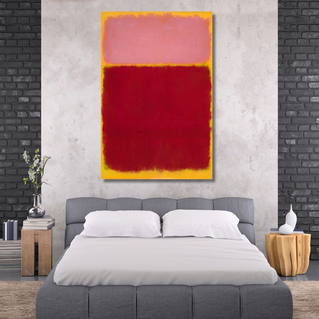 Mark Rothko Red Pink Boho Canvas Design Rothko Style Reproduction Print ...