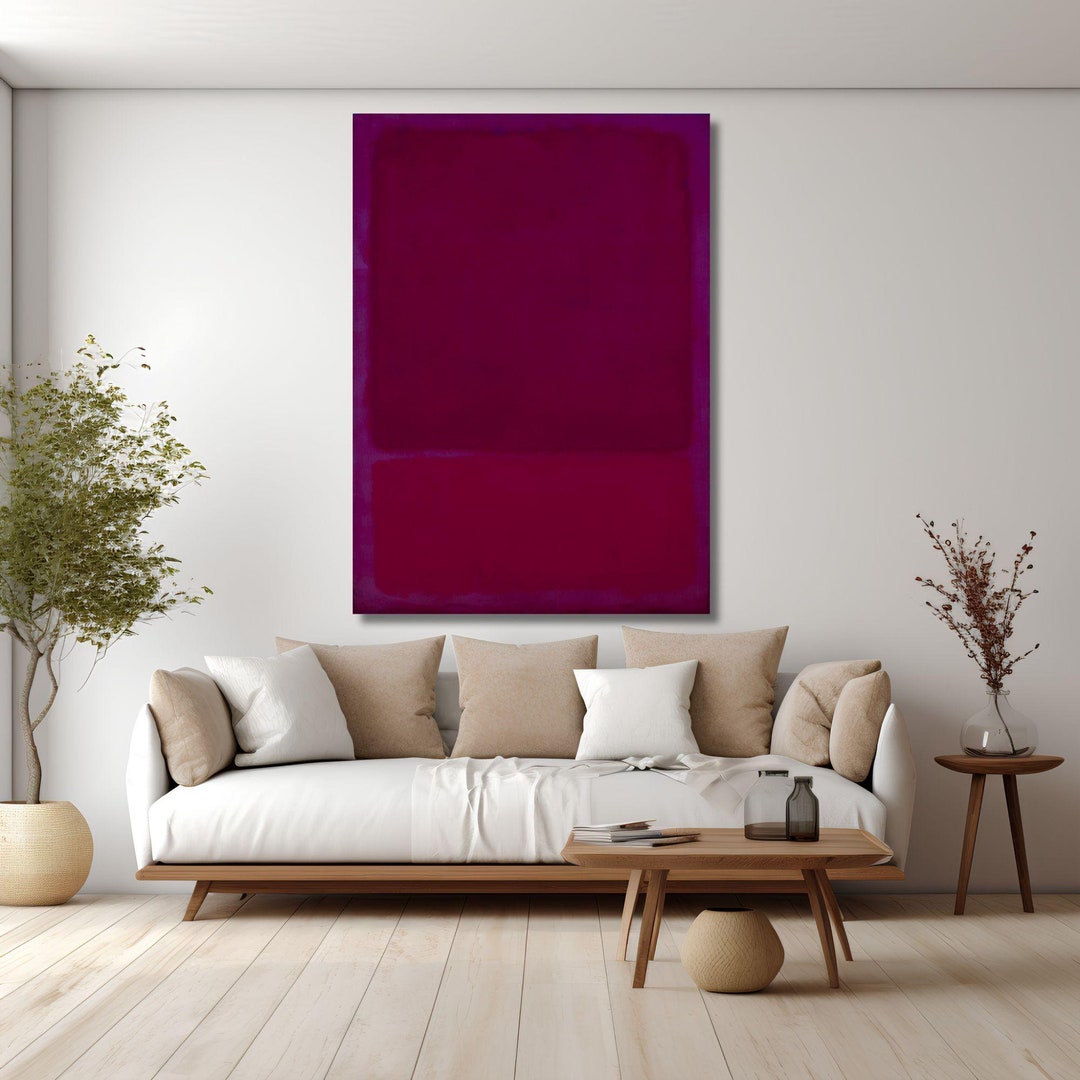 Mark Rothko Burgundy Boho Canvas Design Rothko Style Poster ...